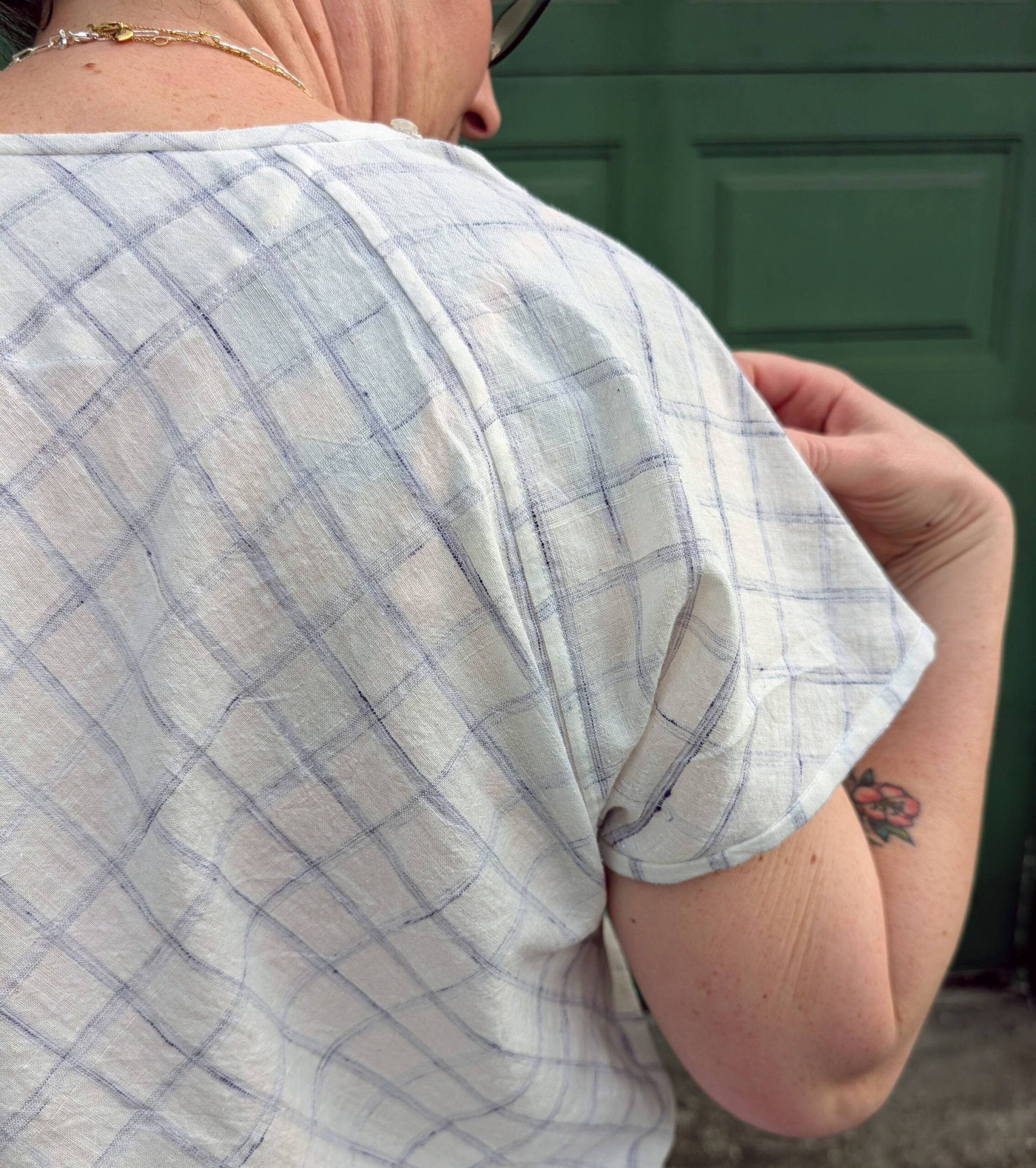 checked back sleeve – GOLDFINCH Textile Studio